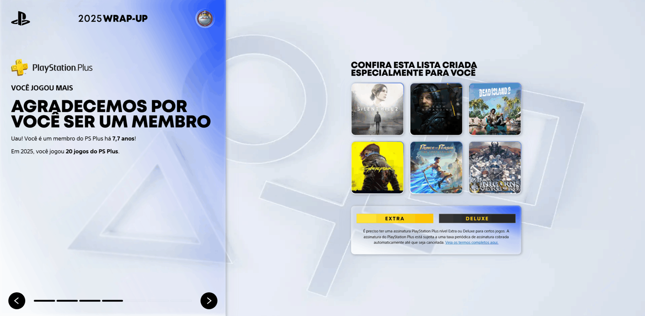 PlayStation Wrap-Up 2025: veja sua retrospectiva no PS4 e PS5 - Folha ...